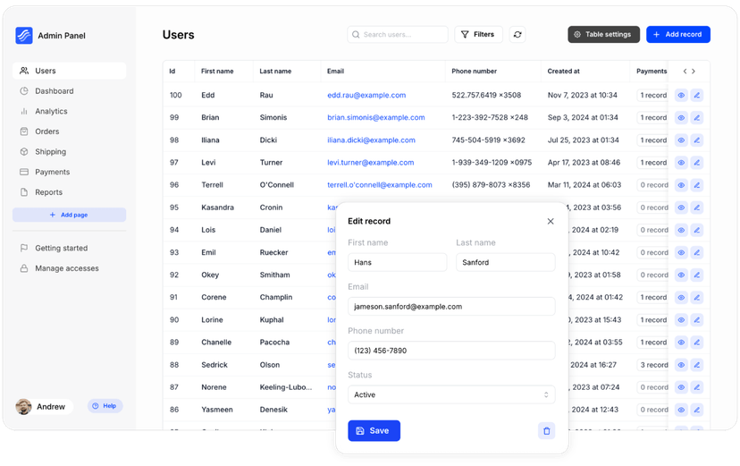 Kottster – Instant Admin Panel for Your App
